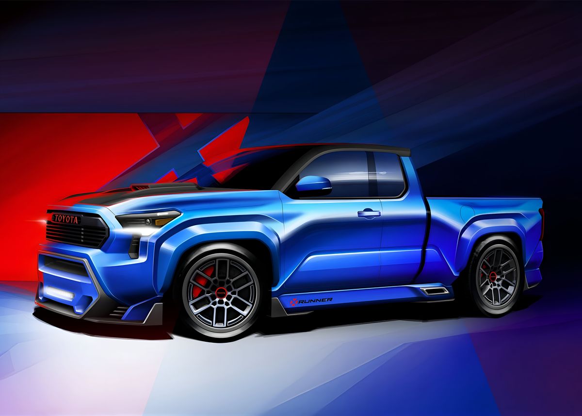 '2024 Toyota Tacoma XRunner' Poster, picture, metal print, paint by ...
