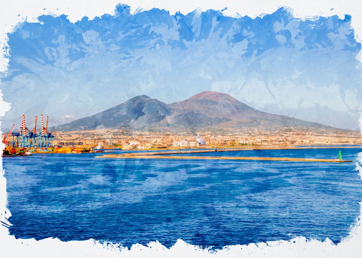 'Vesuvio of Naples' Poster, picture, metal print, paint by Gianluca ...