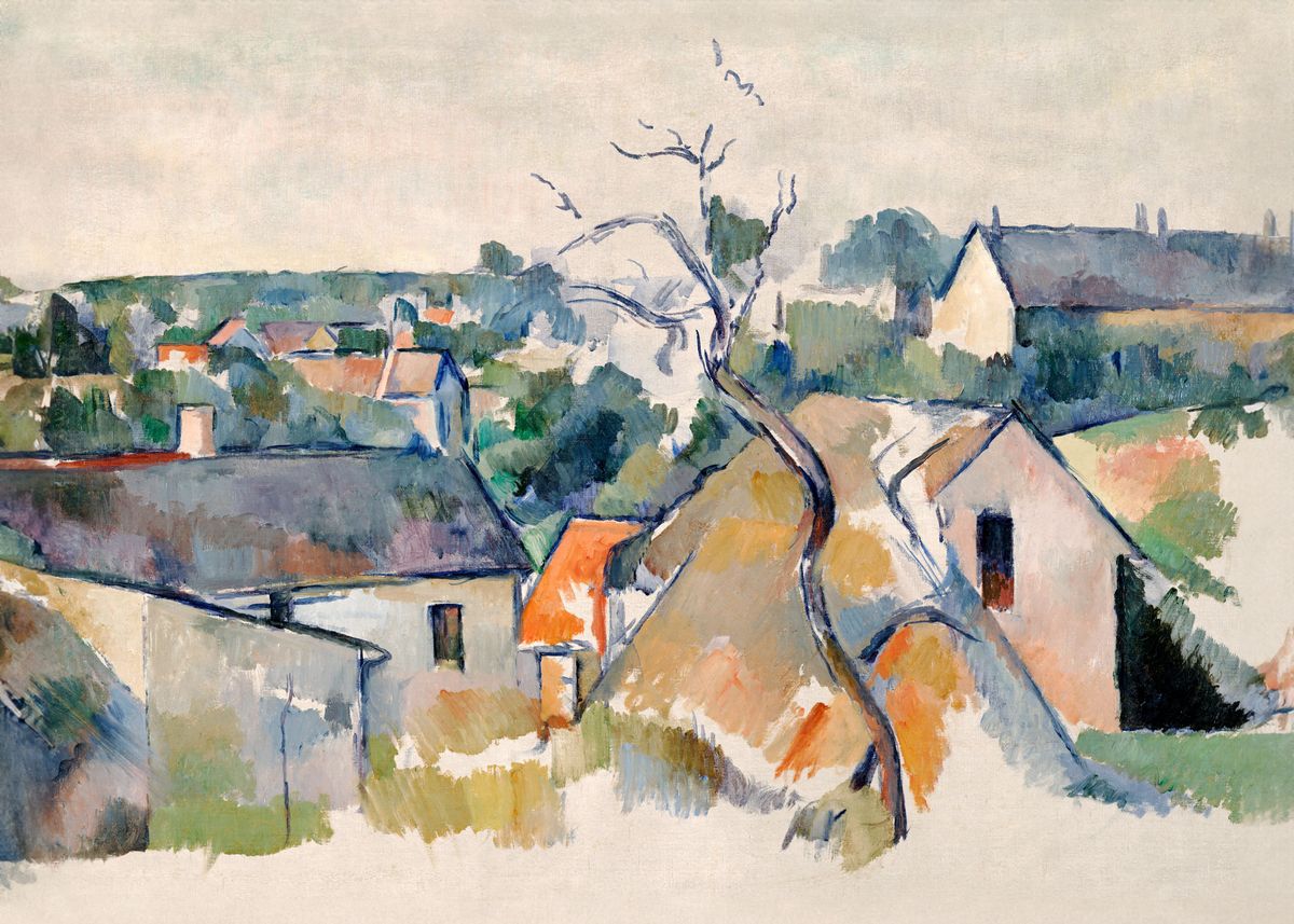 'Rooftops' Poster, picture, metal print, paint by anamaria tudor | Displate