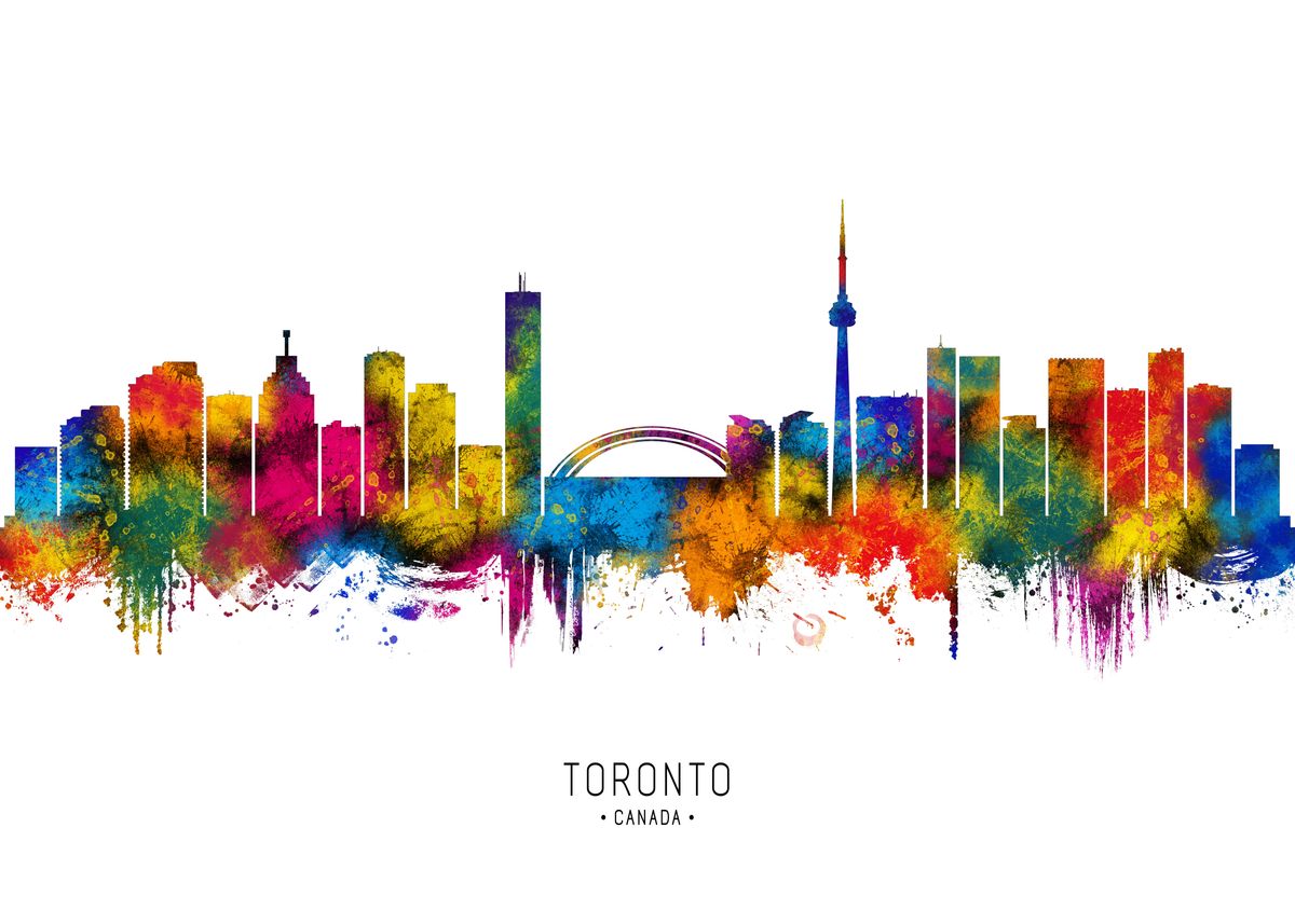 'Toronto Skyline' Poster, picture, metal print, paint by Towseef Dar ...