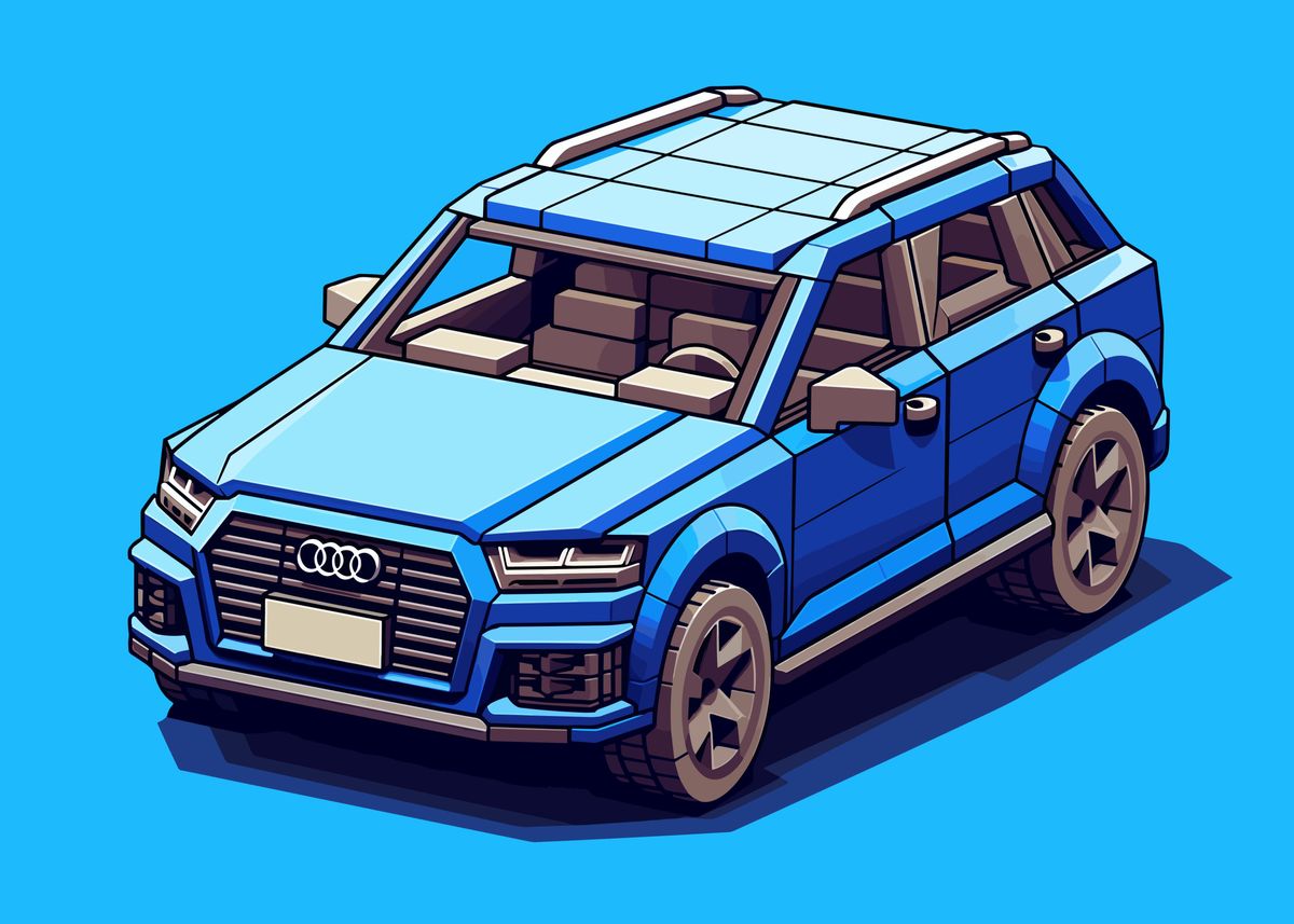 'Audi q7 Fresh Car' Poster, picture, metal print, paint by Mason Scott ...