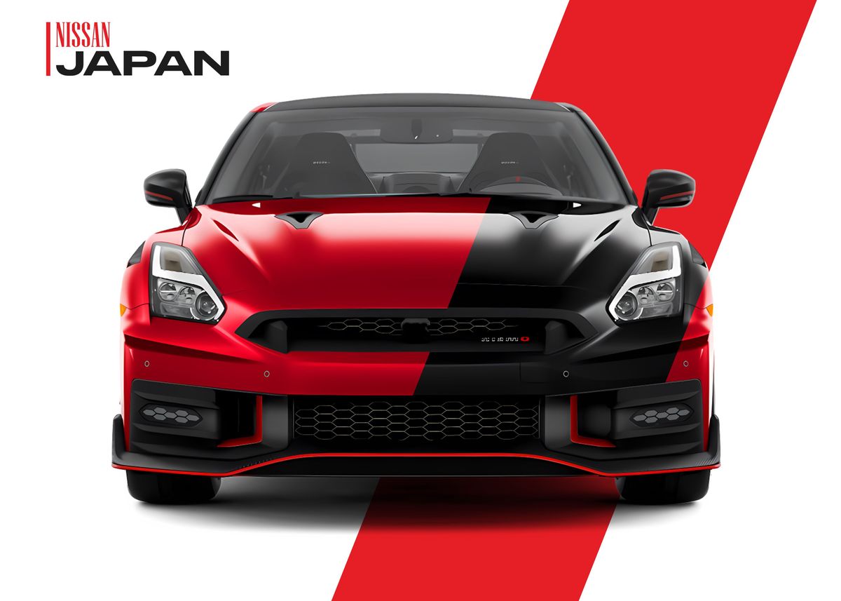 'red and black gtr' Poster, picture, metal print, paint by SAIDI ...