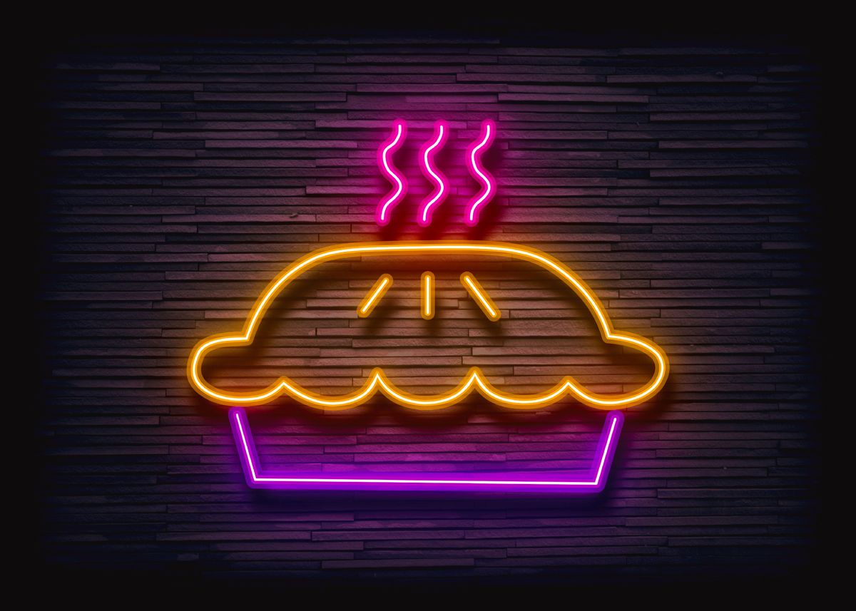 'Pie Neon' Poster, picture, metal print, paint by Viole | Displate