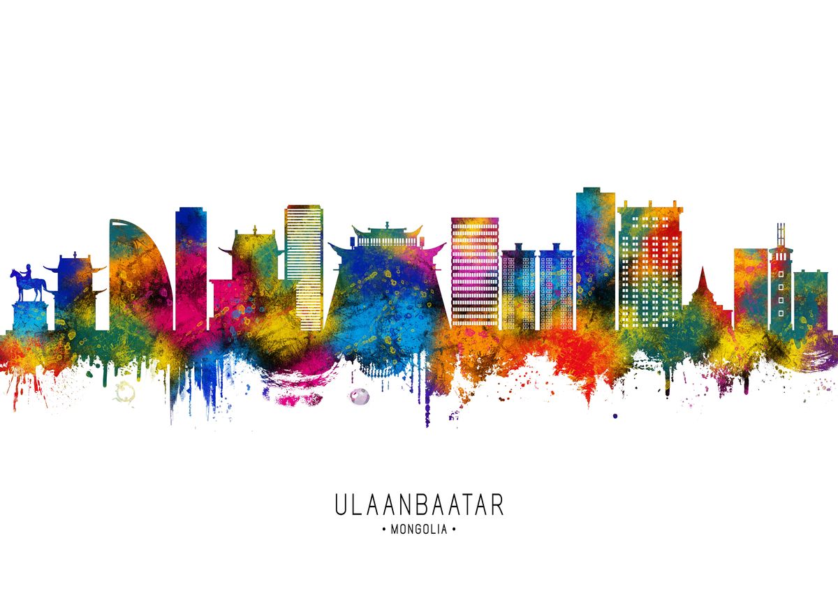 'Ulaanbaatar Mongolia' Poster, picture, metal print, paint by Towseef ...