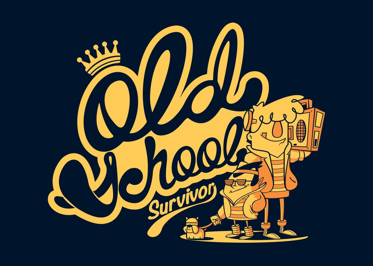 'Old School Survivor' Poster, picture, metal print, paint by Fito ...