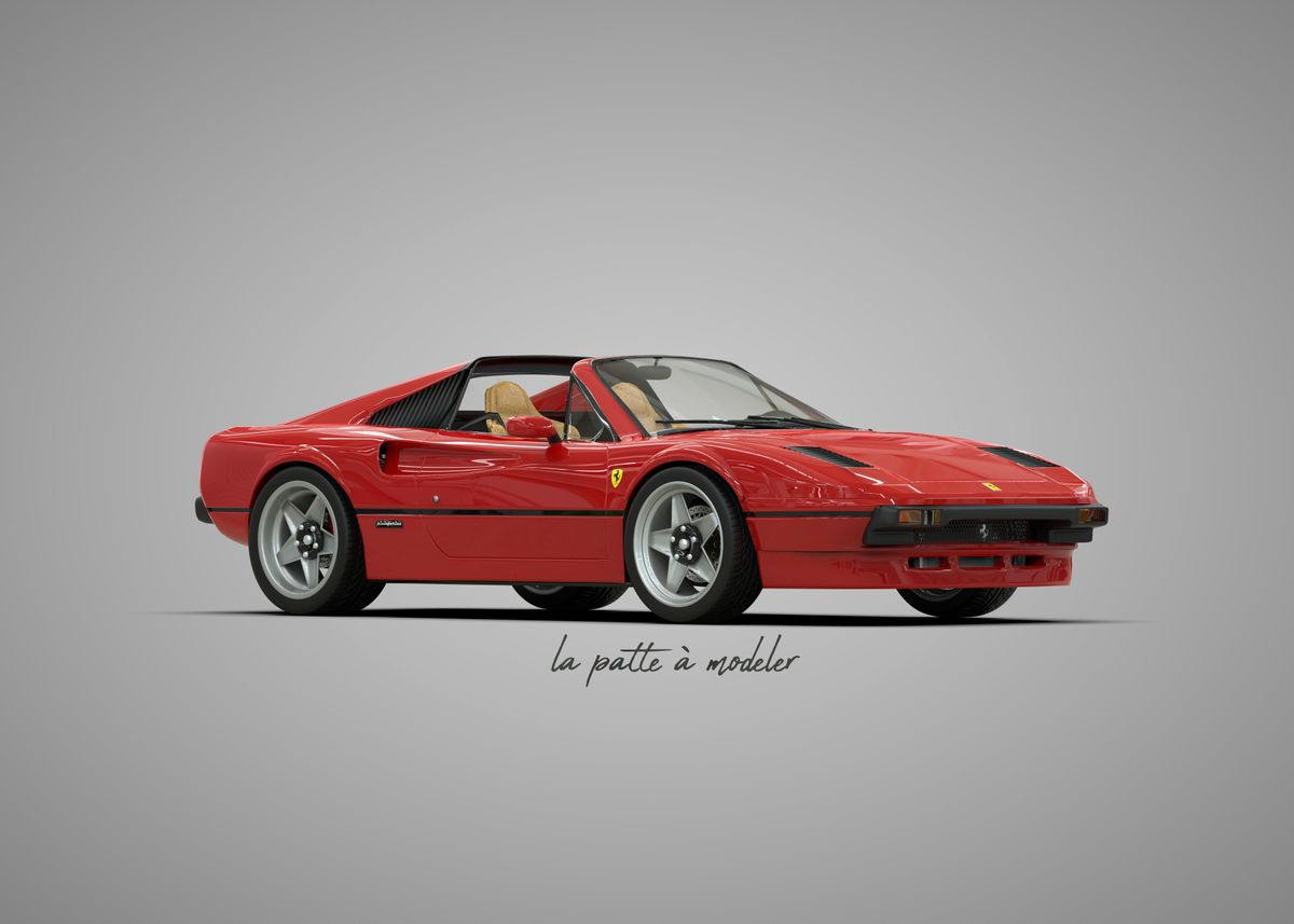 'Ferrari 308 GTB' Poster, picture, metal print, paint by ...