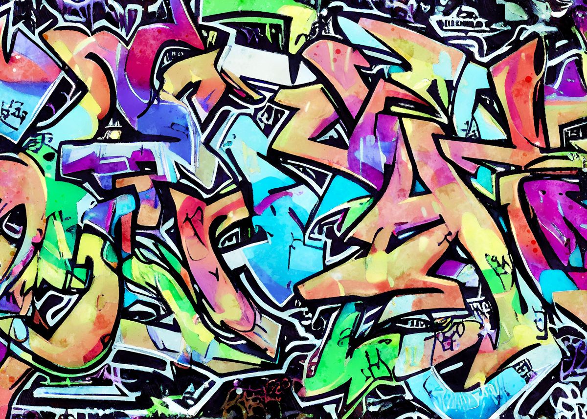 'Graffiti Poster' Poster, picture, metal print, paint by Grafitti ...