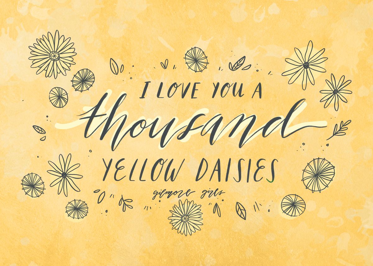 'Thousand Yellow Daisies' Poster, picture, metal print, paint by ...