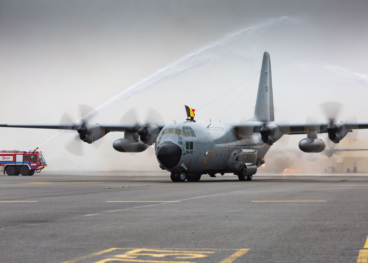 'Belgian C130 Hercules ' Poster, picture, metal print, paint by Simon ...