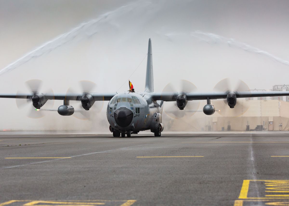 'Belgian C130 Hercules ' Poster, picture, metal print, paint by Simon ...