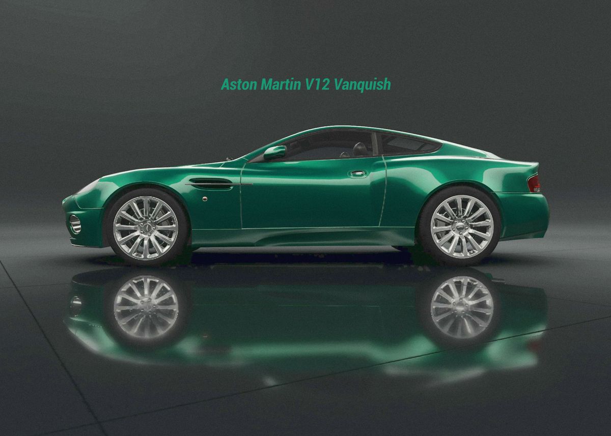 'Aston Martin V12 Vanquish' Poster, picture, metal print, paint by One ...
