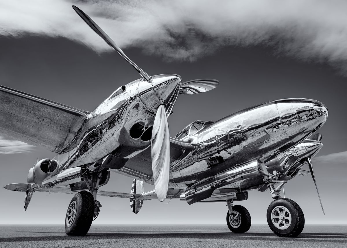 'the P38' Poster, picture, metal print, paint by Frank Peters | Displate