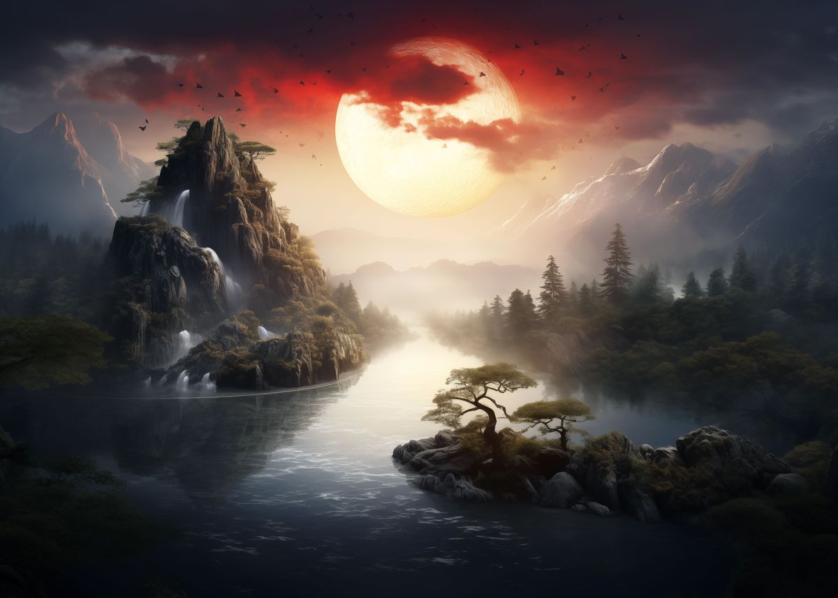 'Surreal Fantasy Landscape' Poster, picture, metal print, paint by Zenz ...