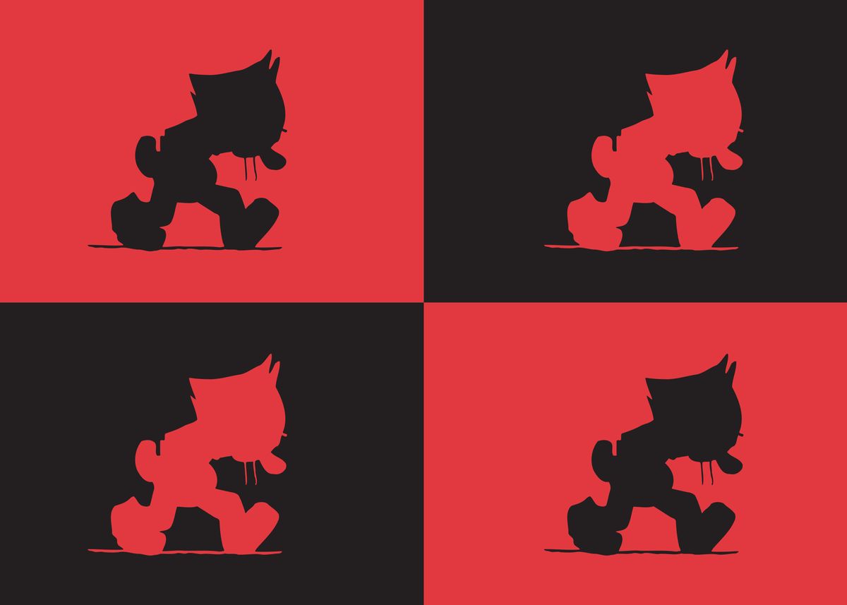 'Felix the Cat Pattern' Poster, picture, metal print, paint by Felix ...