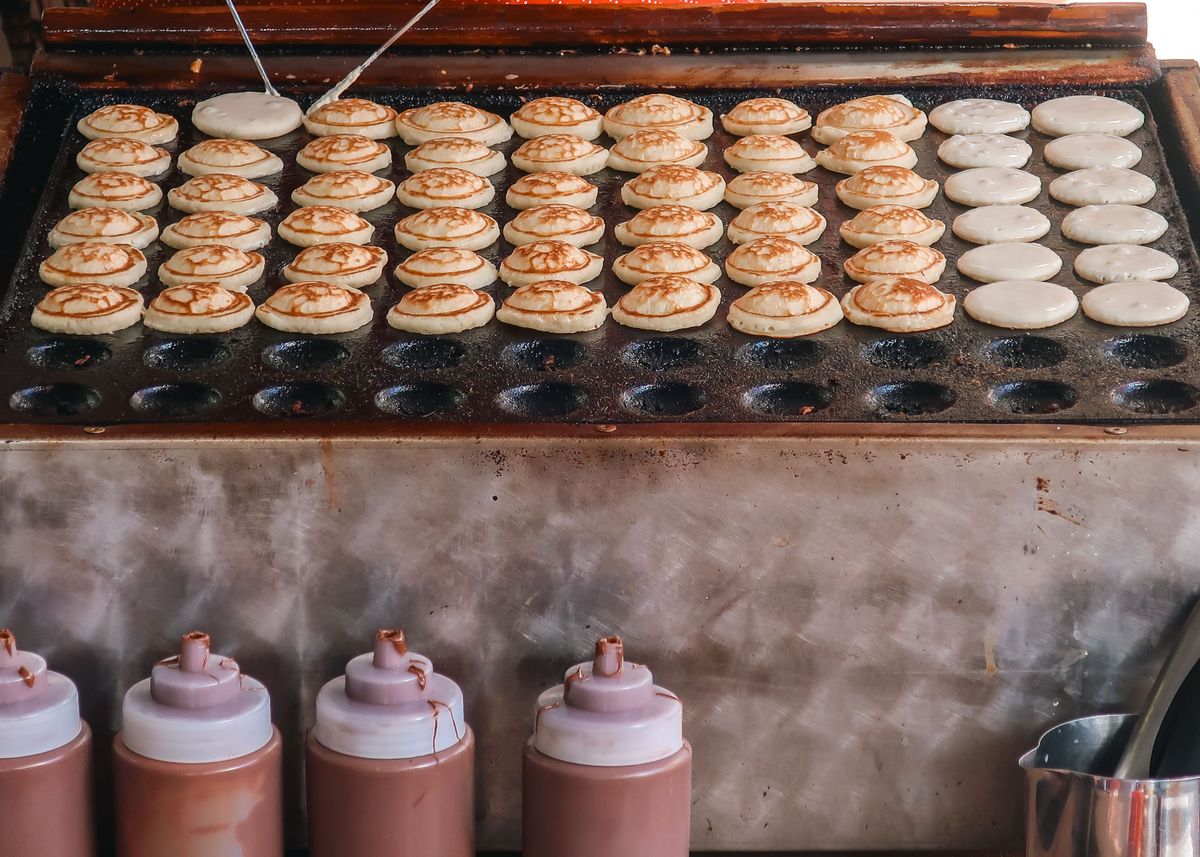 'cooking dutch pancakes' Poster, picture, metal print, paint by Ingrid ...