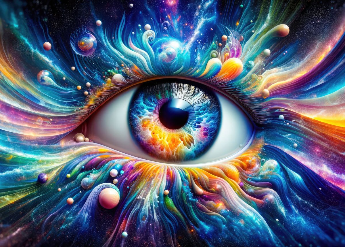 'Cosmic Eye 06 Vibrant' Poster, picture, metal print, paint by Matthias ...