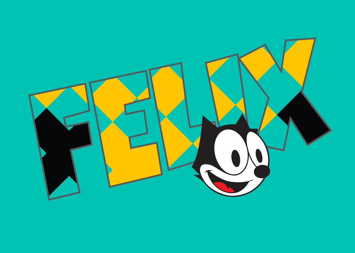 'Felix the Cat Logo' Poster, picture, metal print, paint by Felix the ...