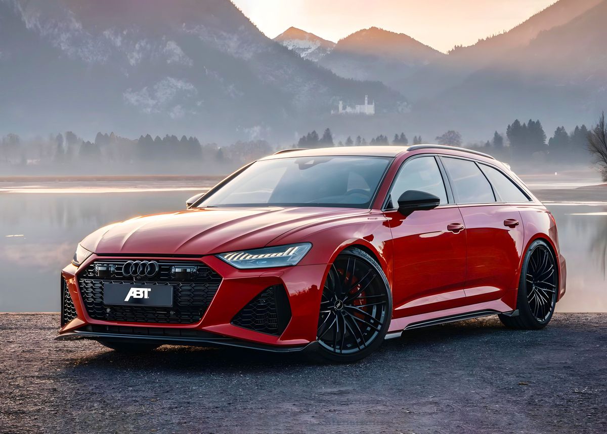 'RS6 ABT red' Poster, picture, metal print, paint by gani ismail | Displate