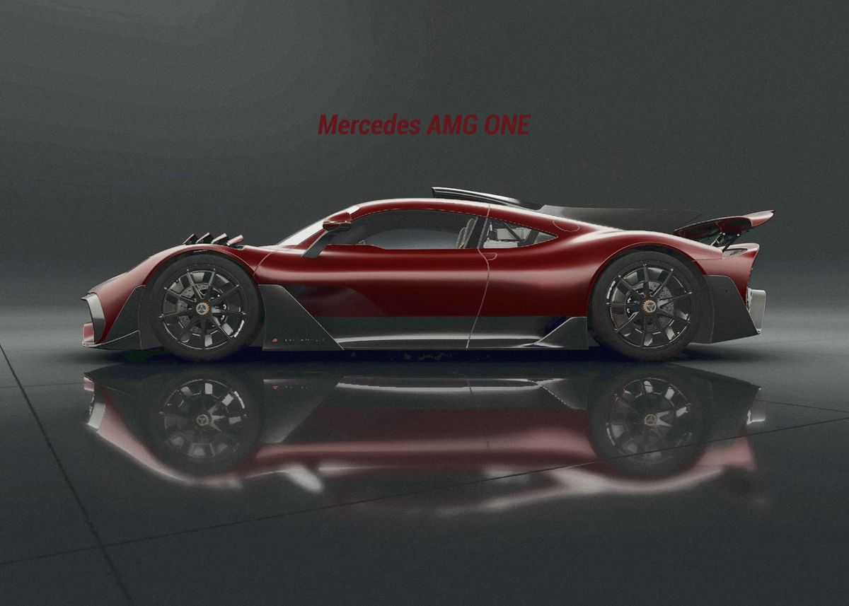 'Mercedes AMG ONE' Poster, picture, metal print, paint by One Line ...