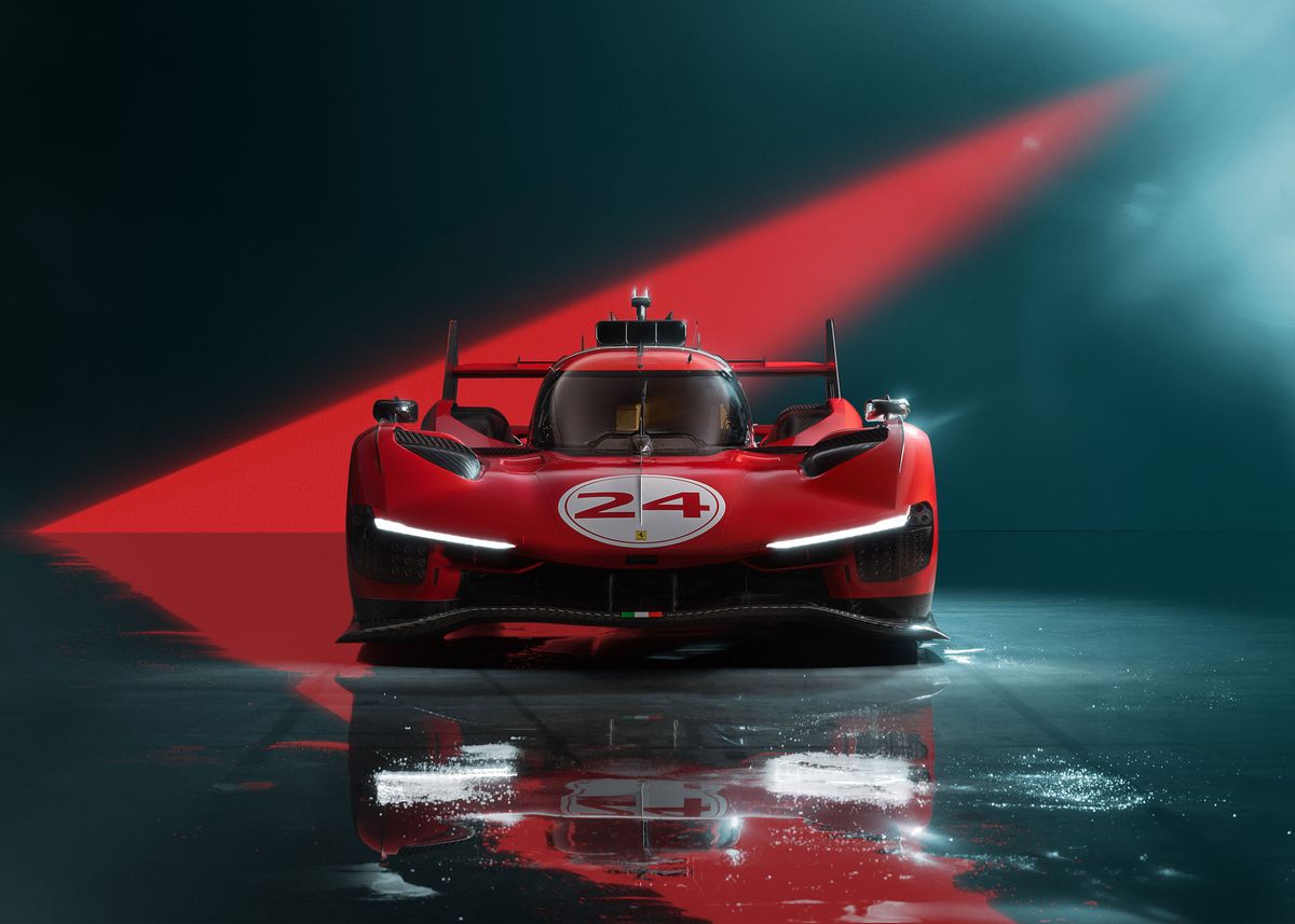 'Ferrari 499P' Poster, picture, metal print, paint by Misya Vad | Displate