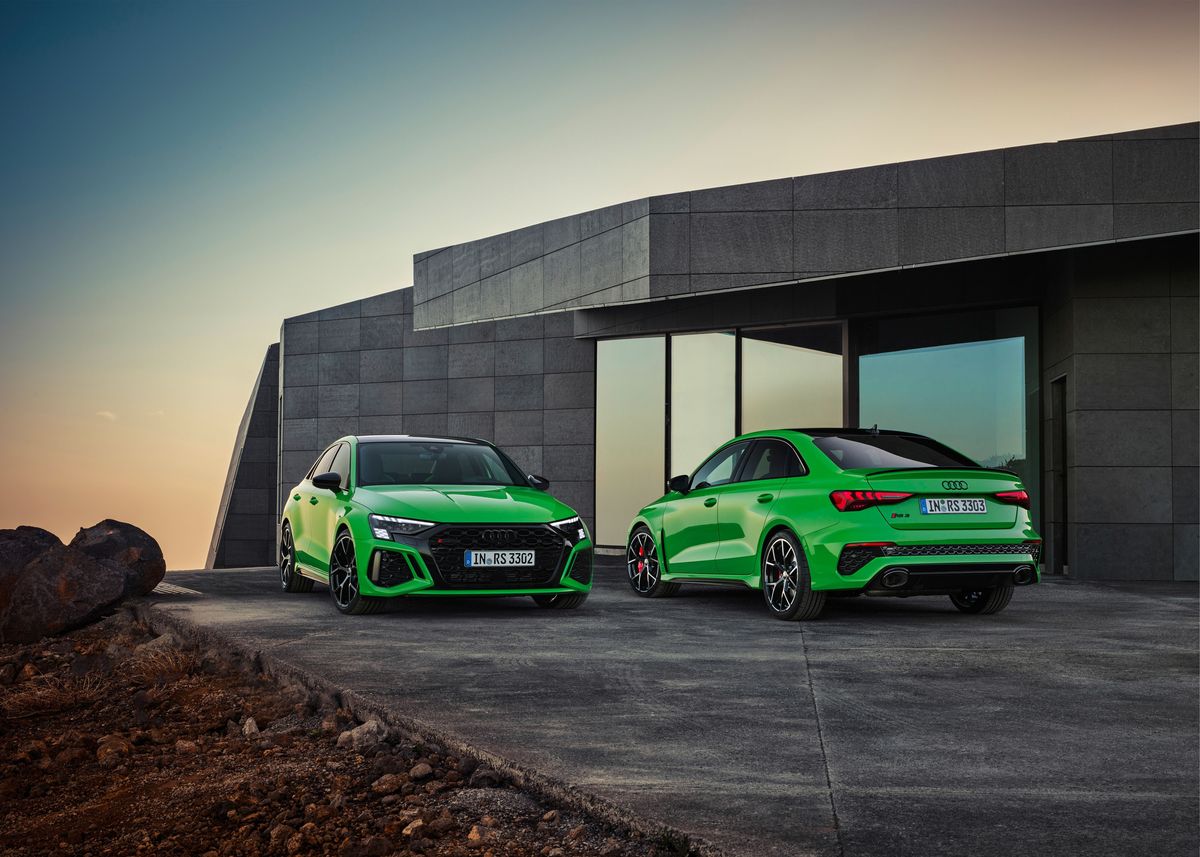 'Audi RS3 Sedan' Poster, picture, metal print, paint by Law Yen | Displate