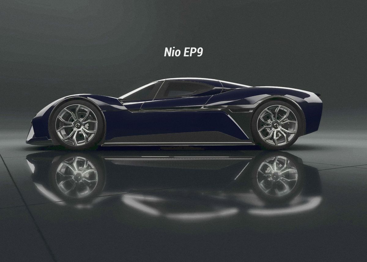 'Nio EP9' Poster, picture, metal print, paint by One Line Artist | Displate