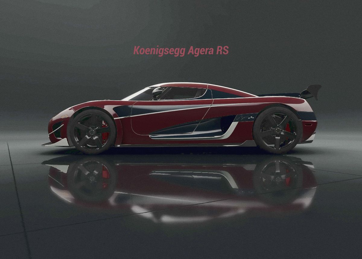 'Koenigsegg Agera RS' Poster, picture, metal print, paint by One Line ...