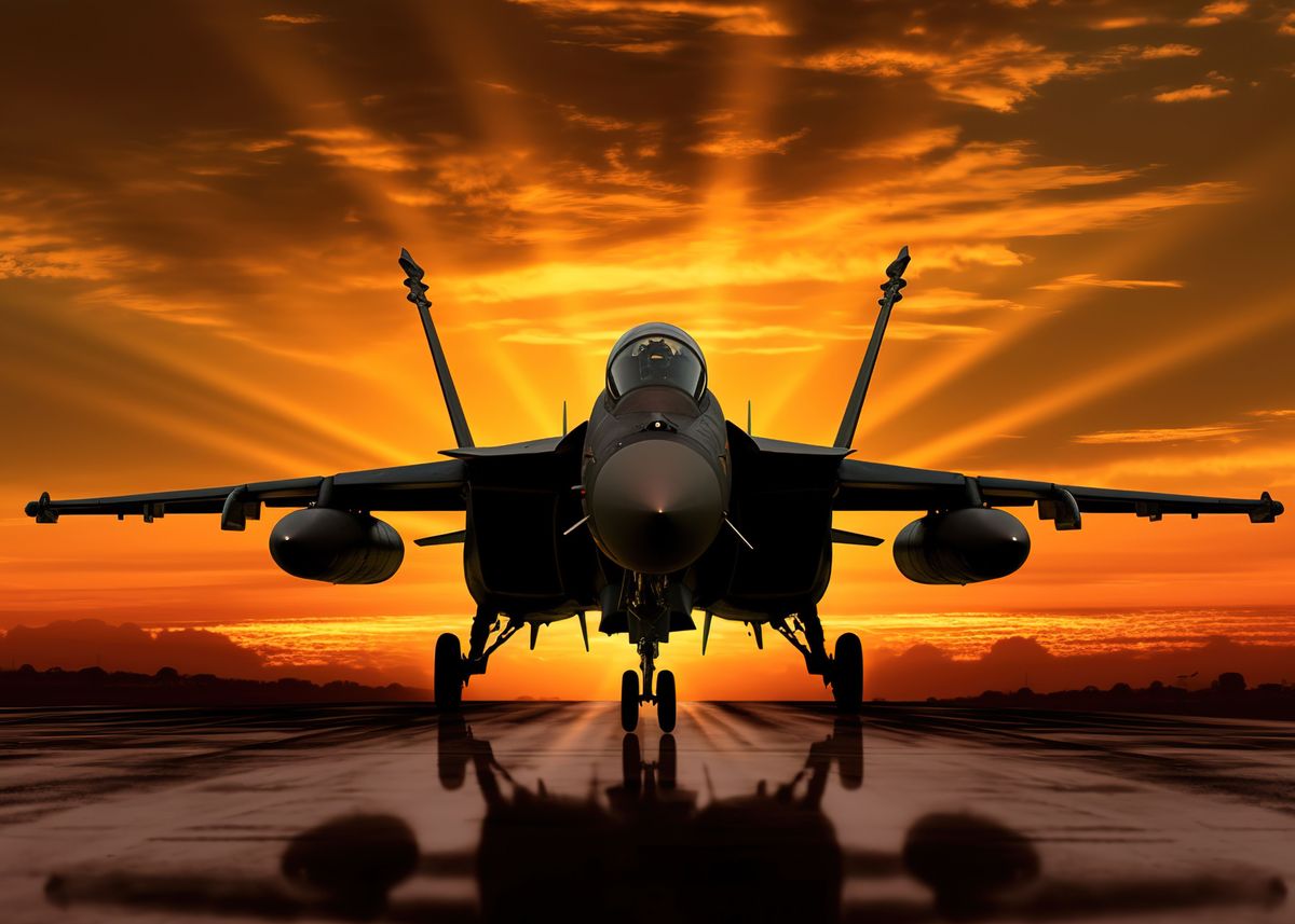 'Fighter On Gorund' Poster, picture, metal print, paint by Tom Cage ...