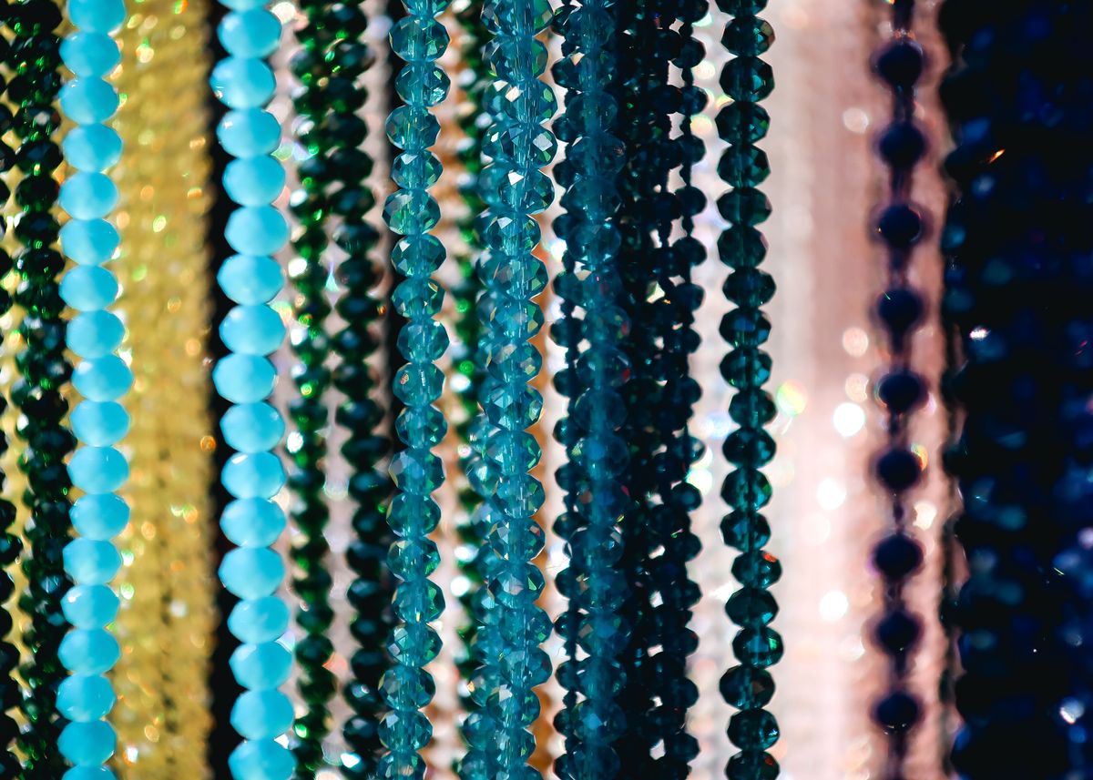 'colorful beads' Poster, picture, metal print, paint by Ingrid Nagy ...