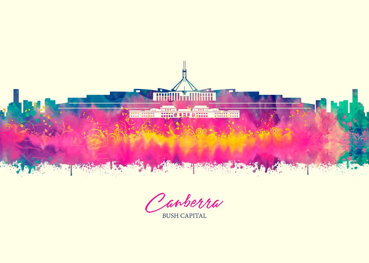'Canberra' Poster, picture, metal print, paint by Denis Siggers | Displate