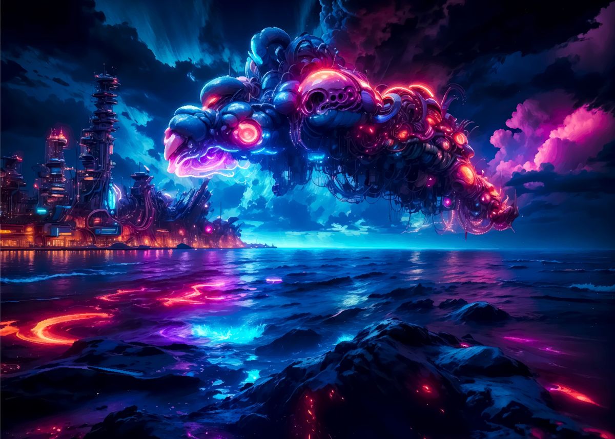 'Abstract City' Poster, picture, metal print, paint by Diego The ...