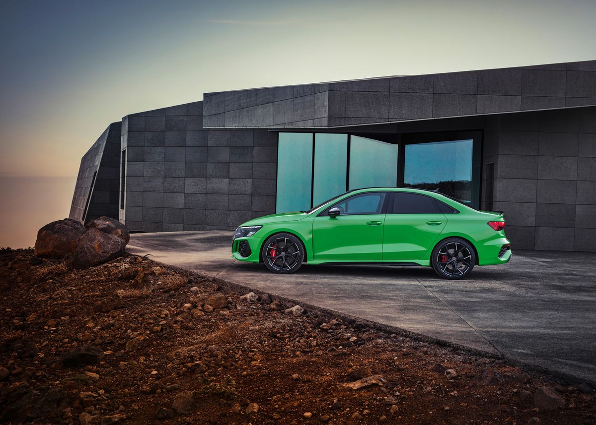 'Audi RS3 Sedan' Poster, picture, metal print, paint by Gareett | Displate