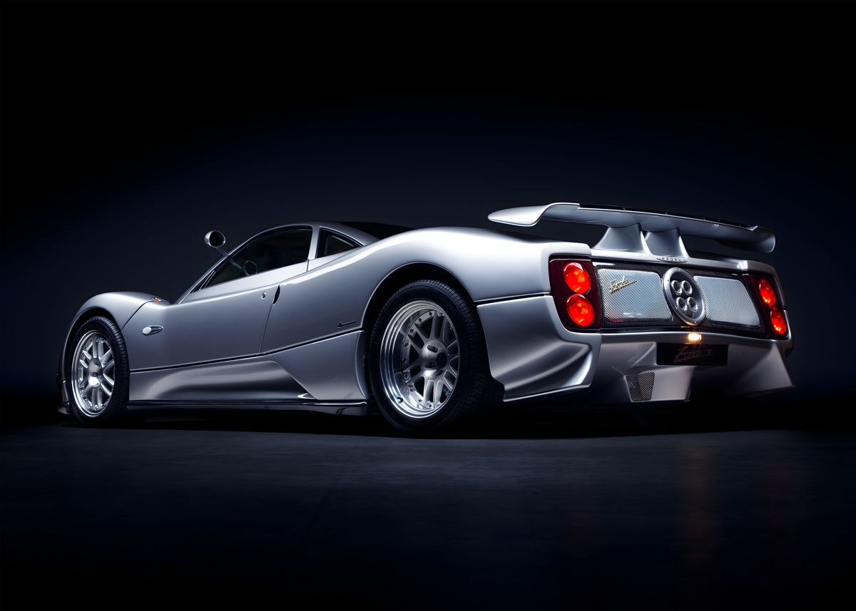 '1999 Pagani Zonda C12 Rear' Poster, picture, metal print, paint by Nex ...