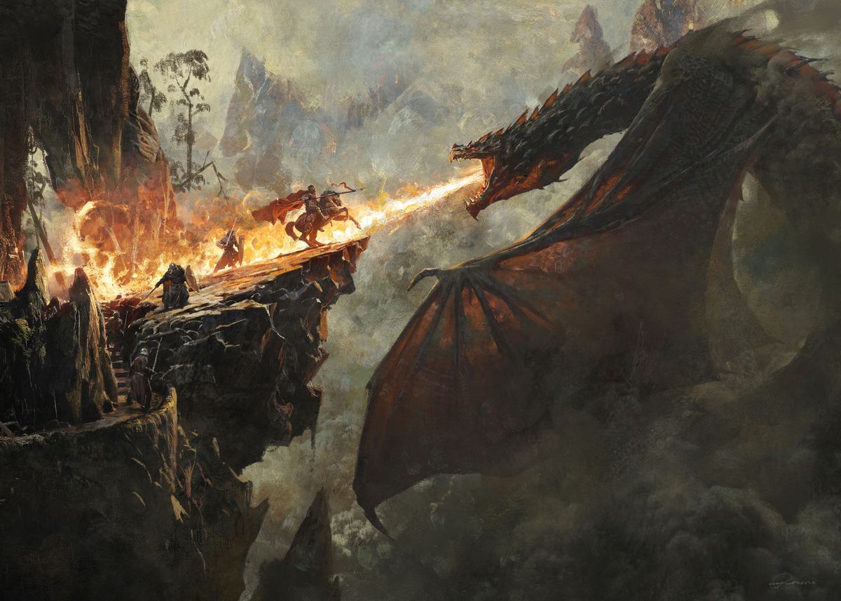 'Dragons Breath 2' Poster, picture, metal print, paint by Greg ...