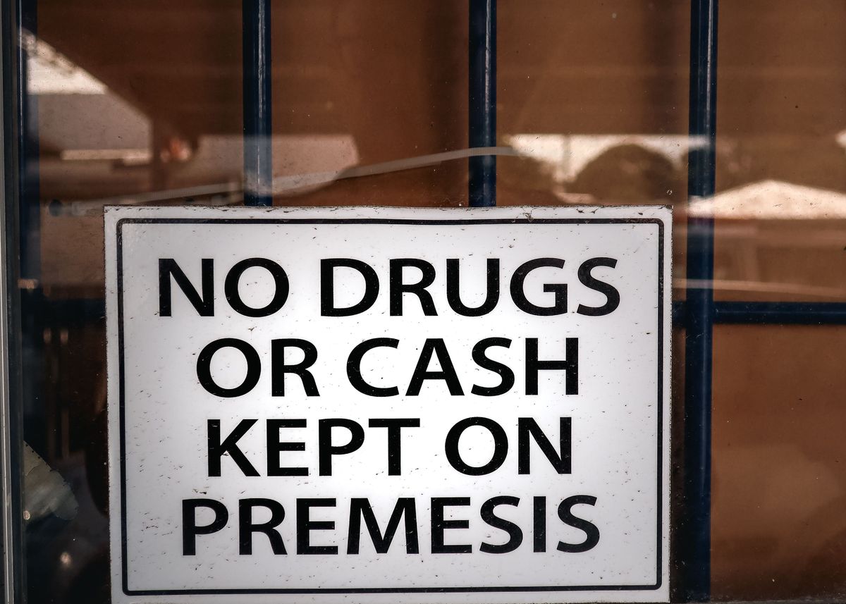 'No Drugs or Cash' Poster, picture, metal print, paint by Ingrid Nagy ...