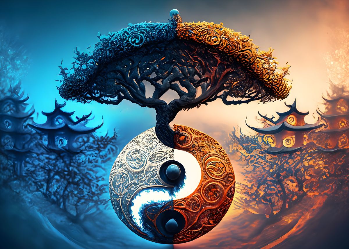'Ying Yan Symbol' Poster, picture, metal print, paint by Chad Walker ...