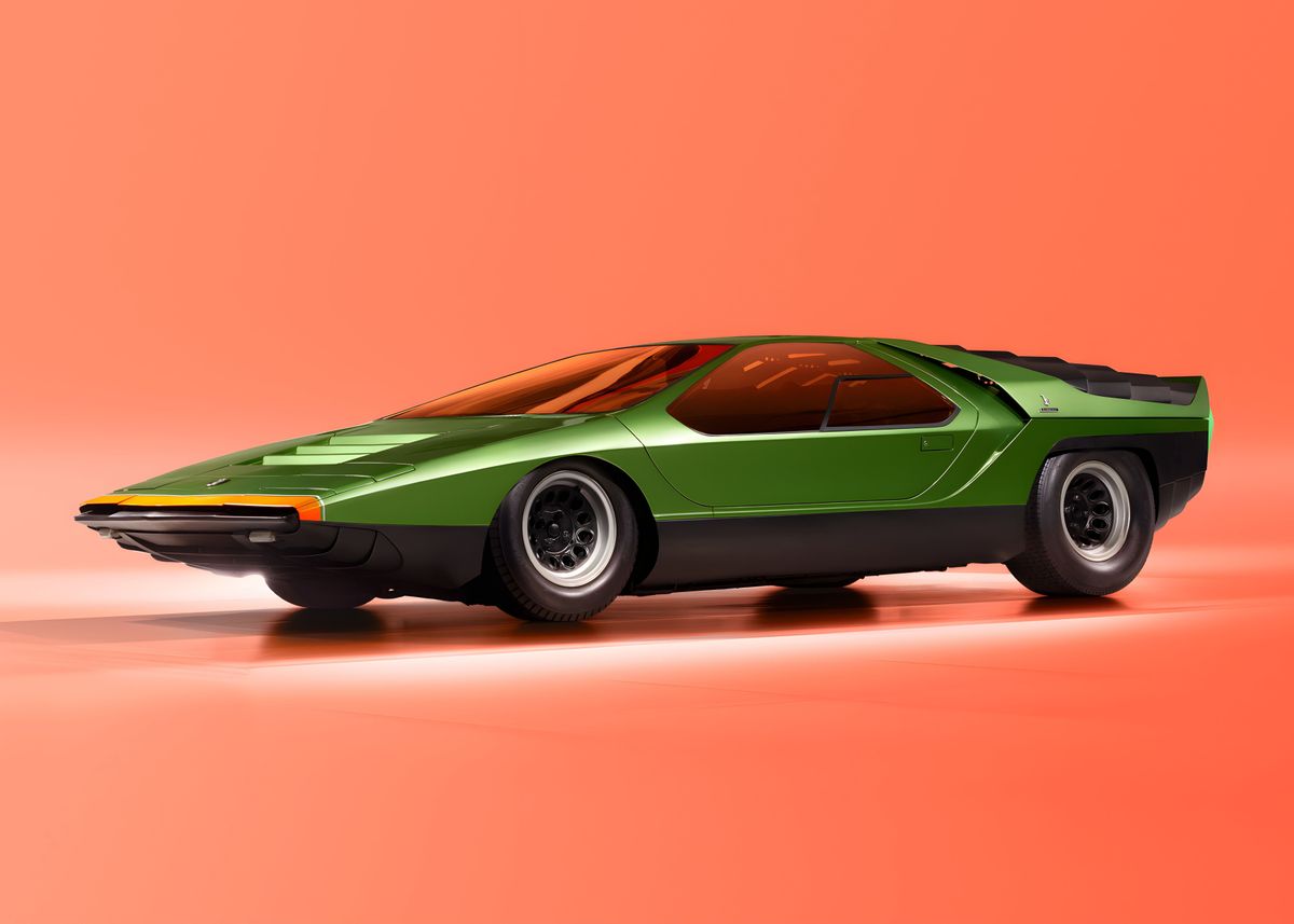 'Alfa Romeo Carabo' Poster, picture, metal print, paint by Osh Studio | Displate