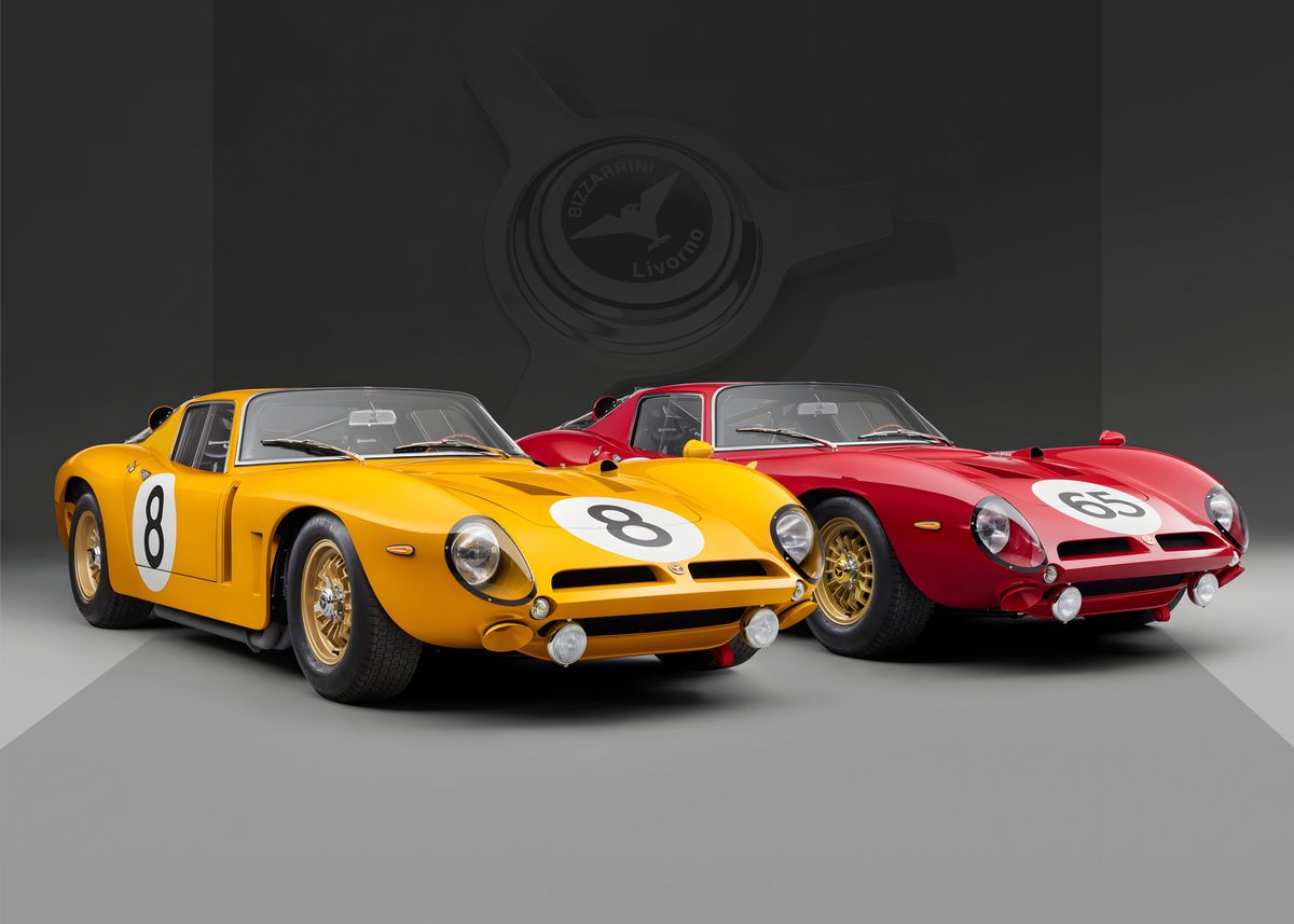 'Bizzarrini 5300 GT' Poster, picture, metal print, paint by Osh Studio ...