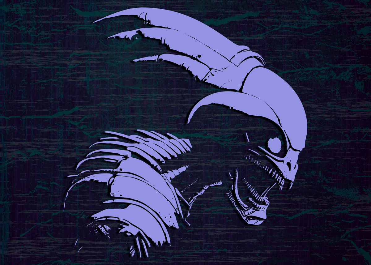 'Space Ink Alien Monster ' Poster, picture, metal print, paint by Ilya ...