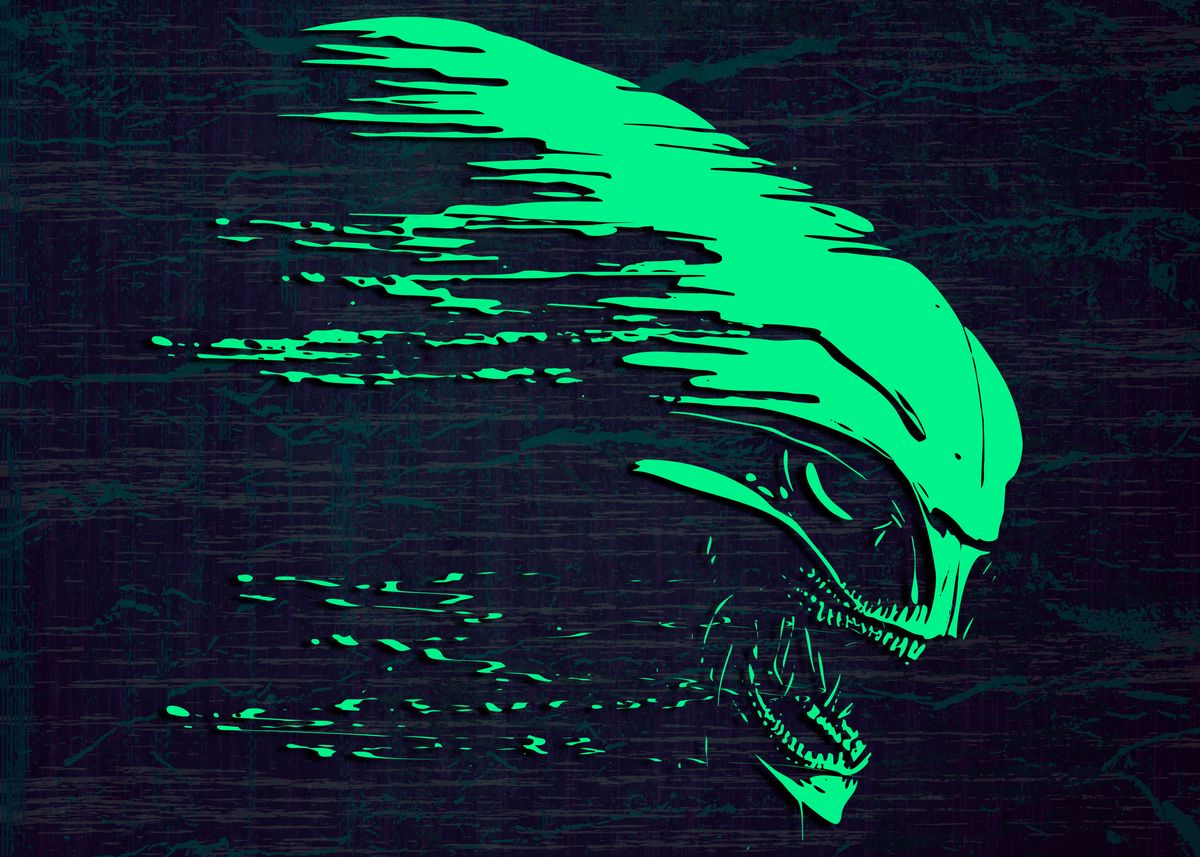 'Space Ink Alien Monster ' Poster, picture, metal print, paint by Ilya ...