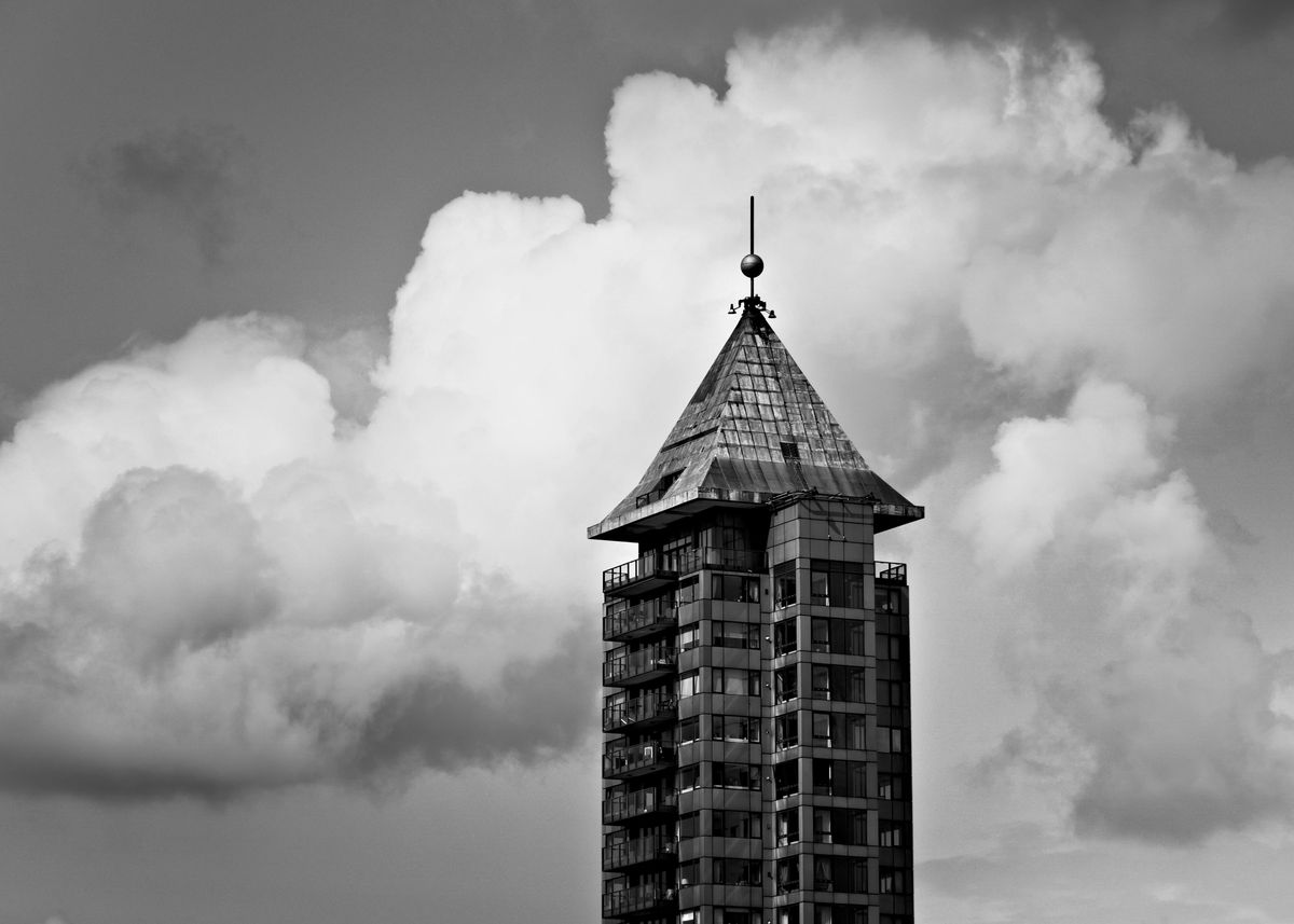 'Building in the sky' Poster, picture, metal print, paint by ...