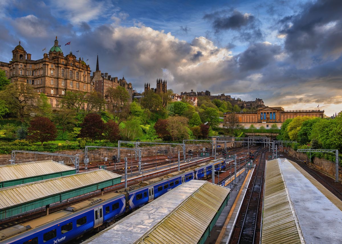 'Edinburgh Waverley Station' Poster, picture, metal print, paint by ...