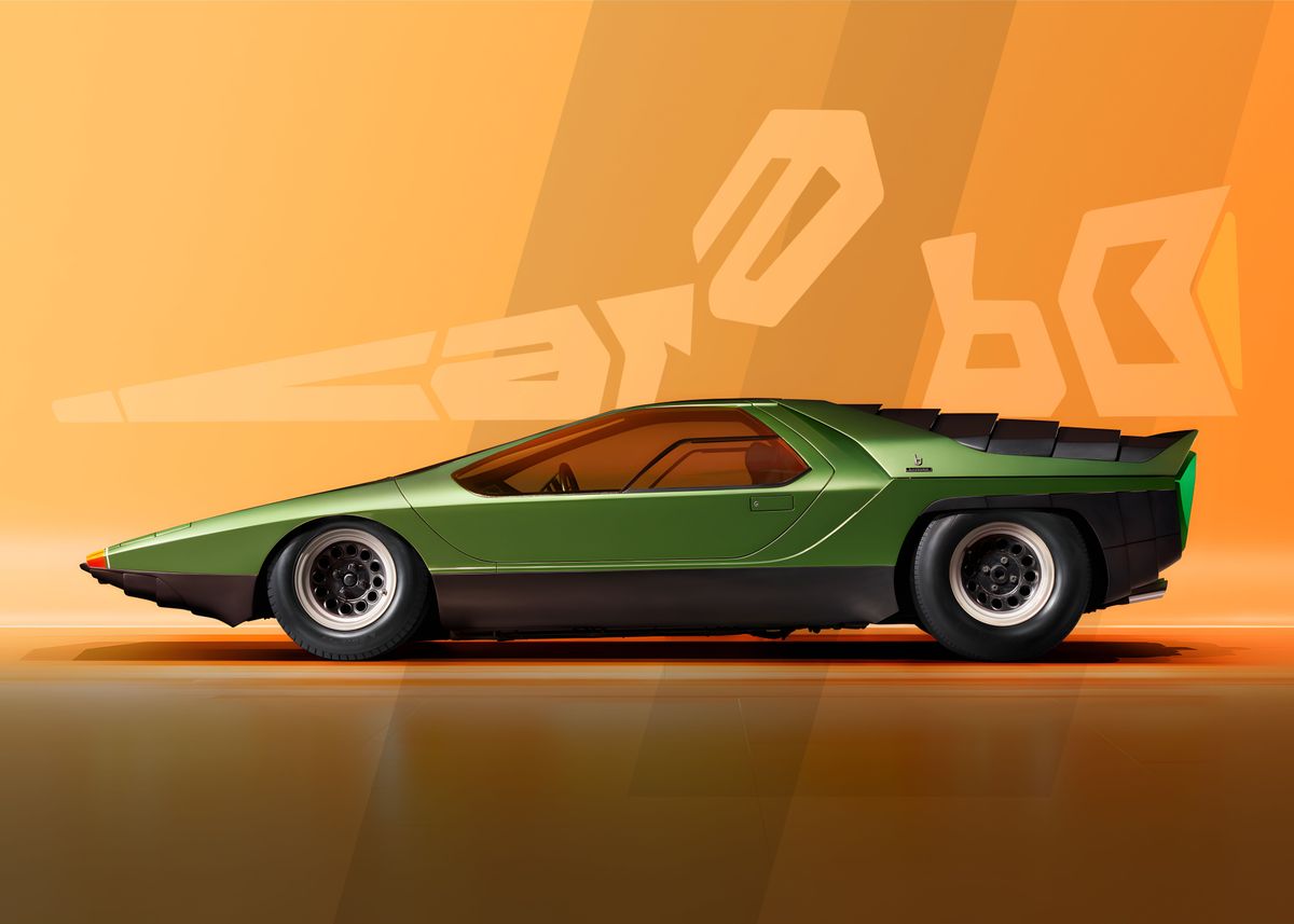 'Alfa Romeo Carabo Concept' Poster, picture, metal print, paint by Osh ...