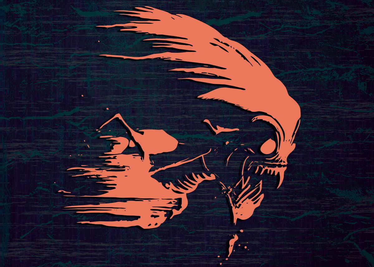 'Space Ink Alien Monster ' Poster, picture, metal print, paint by Ilya ...