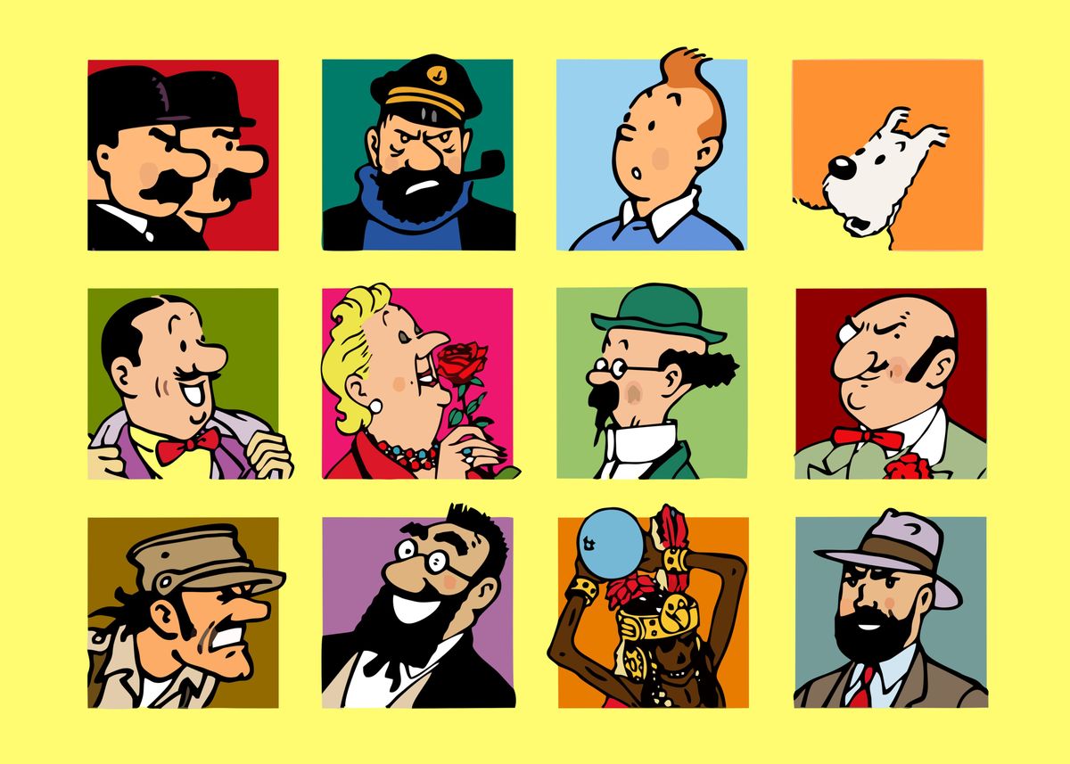 'the adventure of tin tin' Poster, picture, metal print, paint by ...