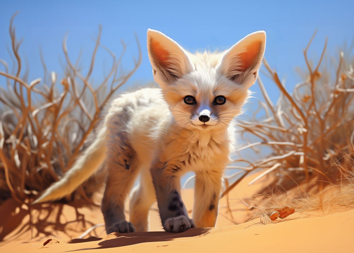 'Fennec fox portrait' Poster, picture, metal print, paint by PetsArt ...