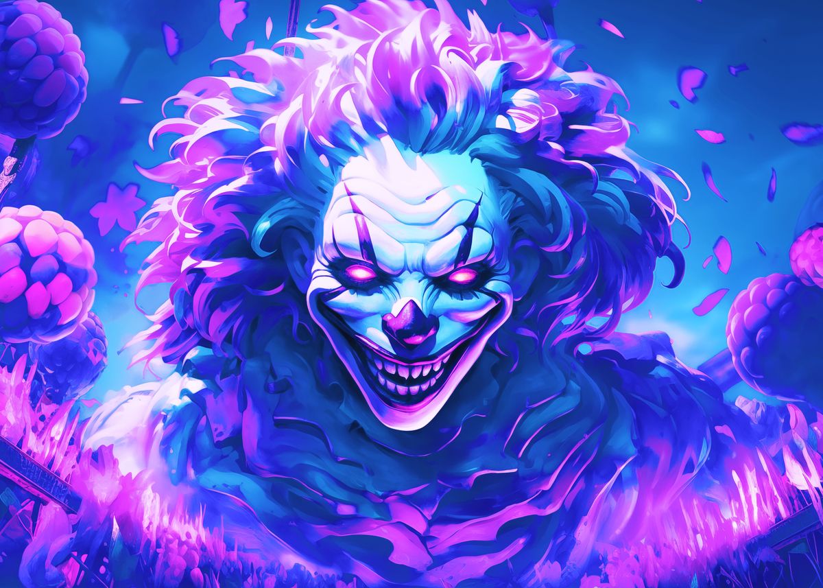 'Clown Cyberpunk' Poster, picture, metal print, paint by Jihana Mariam ...