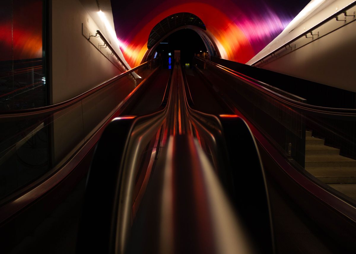 'Abstract Escalator' Poster, picture, metal print, paint by babi lonia ...