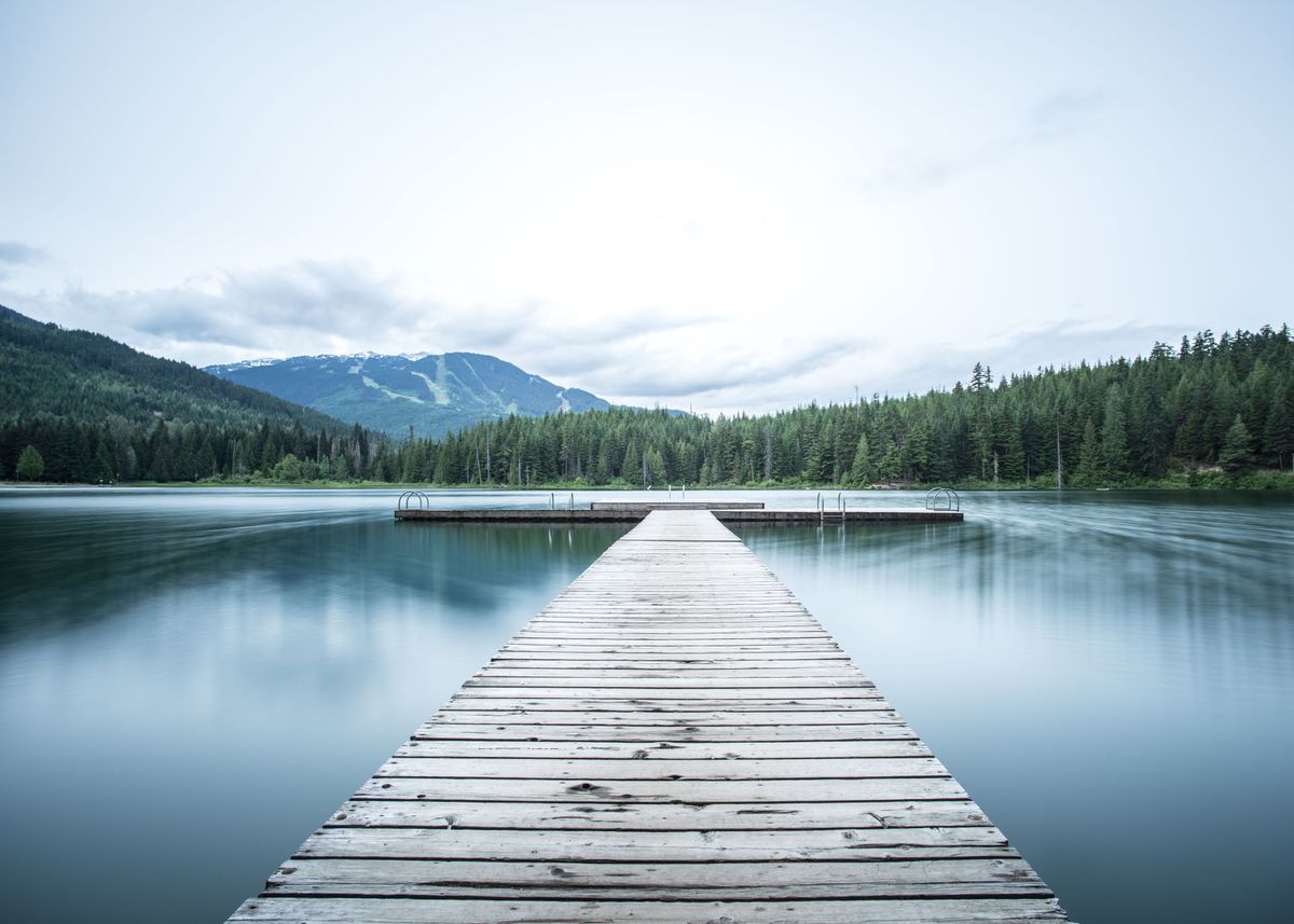 'Jetty' Poster, picture, metal print, paint by KrispyArt | Displate