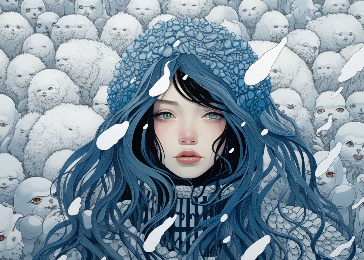 'Ainu Creatures' Poster, picture, metal print, paint by Akaiji | Displate